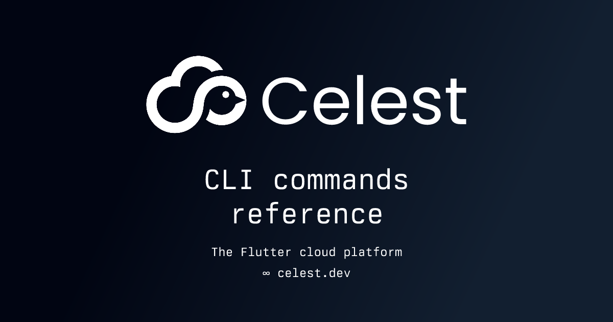 CLI commands reference | Celest